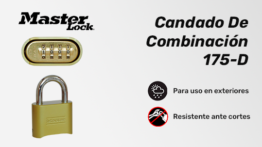 Candado De Combinación Master Lock 175 | DIPROSEG Guadalajara